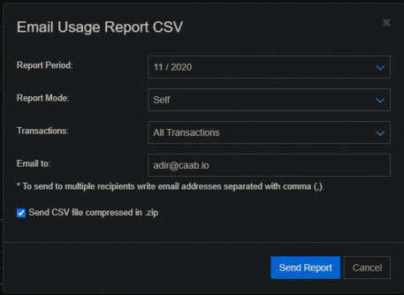 Download Monthly Usage Report - CaaB